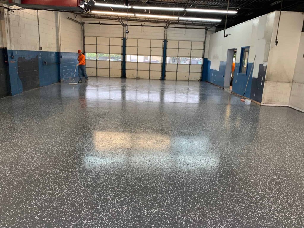 Auto Mechanic Epoxy Flooring - Philadelphia Epoxy Flooring